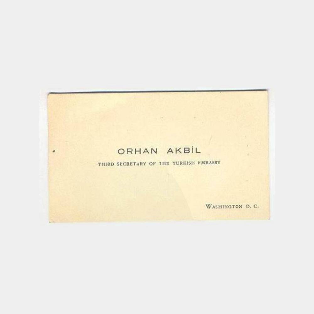 Orhan Akbil Türk Konsolosluğu ABD Kartvizit | fotokart