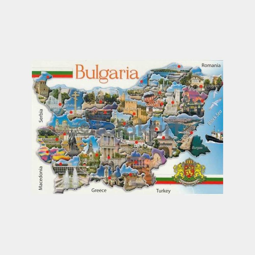 Bulgaristan Haritalı Kartpostal | fotokart