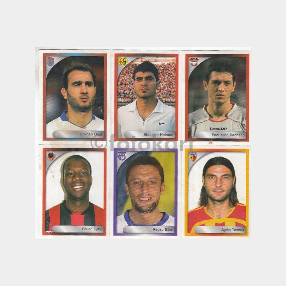 2008-2009 Sezonu 6 Adet Futbolcu Kartı | fotokart