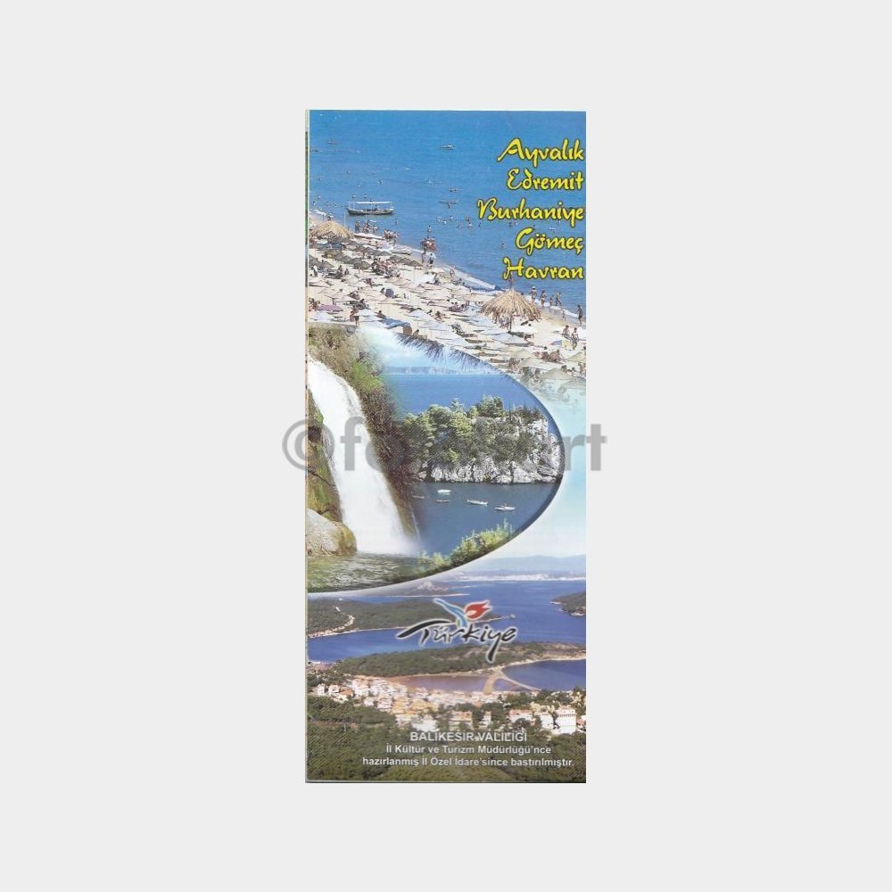 2000 Ayvalık Edremit Burhaniye Gömeç Havran Haritası-Turistik Broşür ...